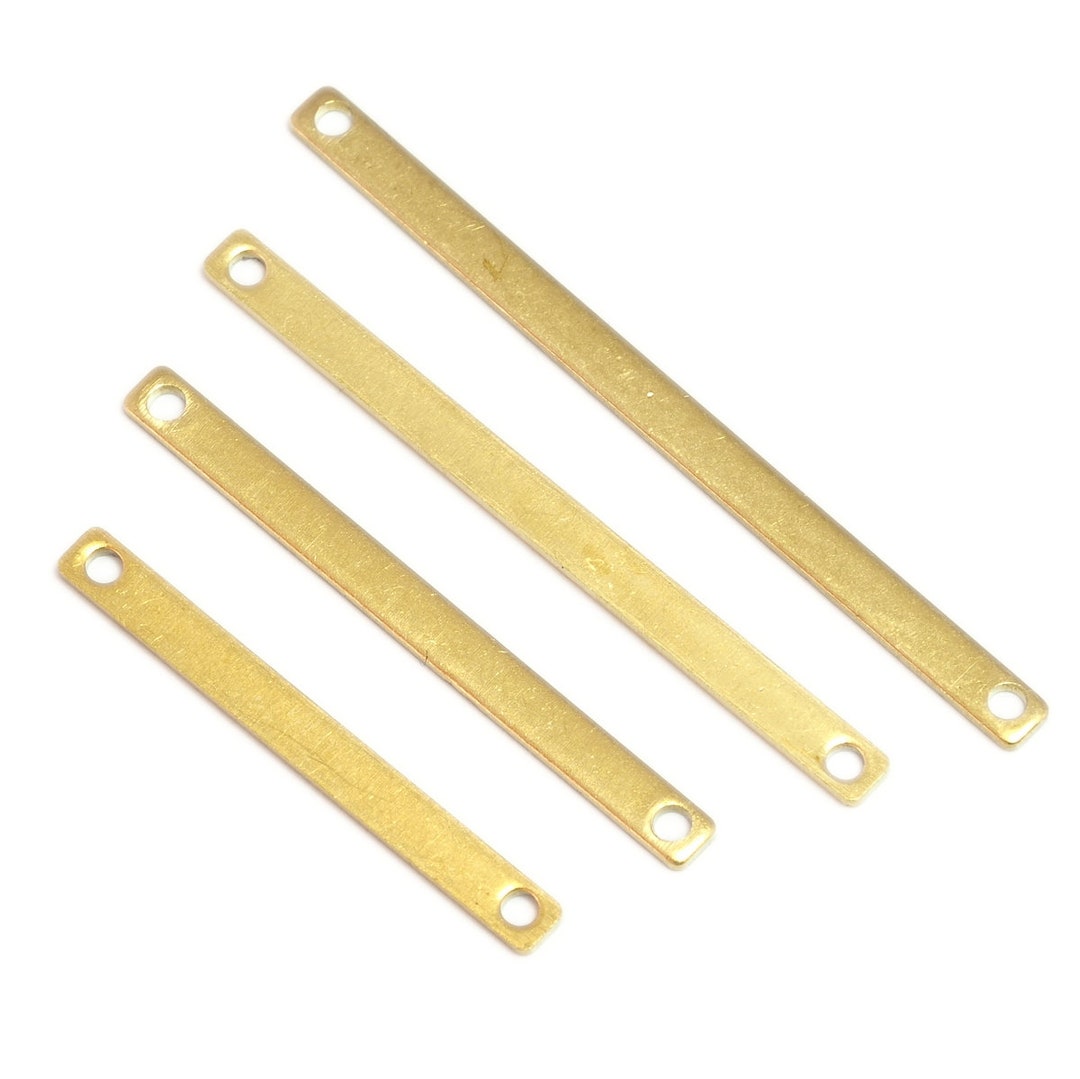 Raw Brass Long Bars 2.5mm 25mm (1.2mm 17 Gauge Hole) Charms ,findings ...