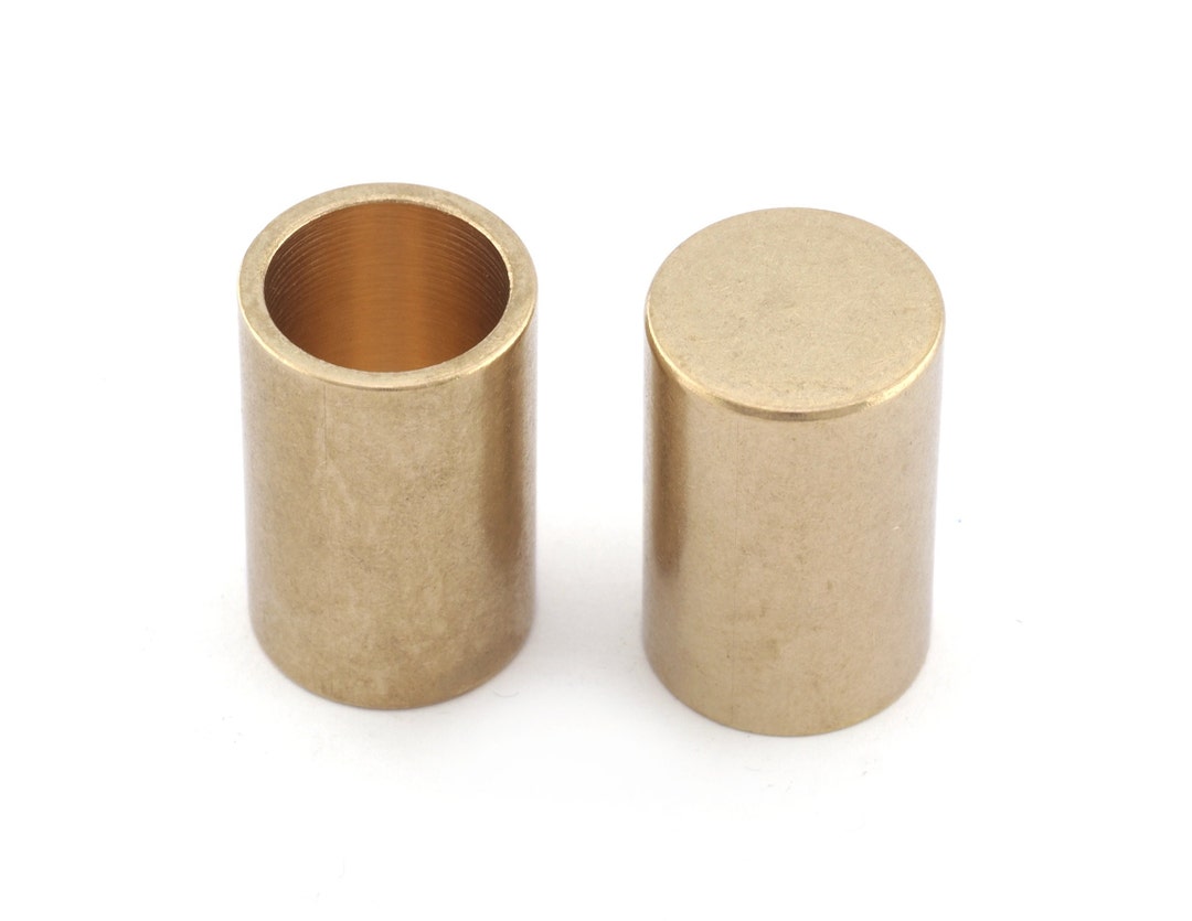 Cylinder Round Brass Ends Caps, (outer Dimensions: 25x16mm) 13mm Inner ...