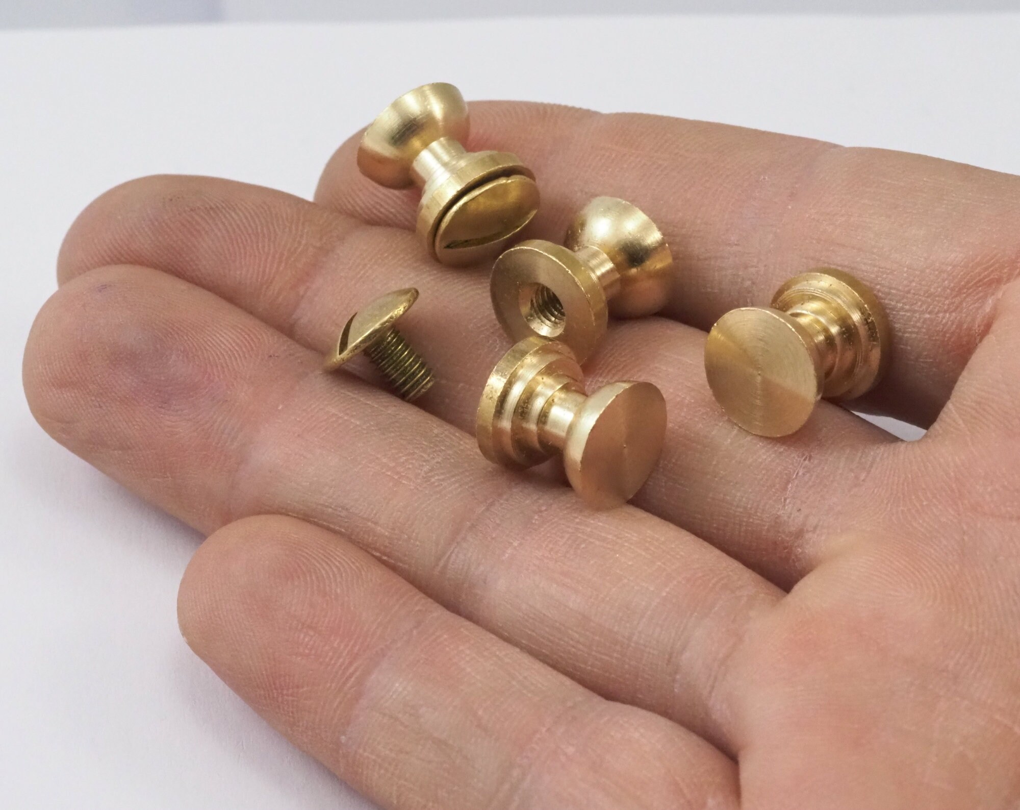 Chicago Screw / Concho Screw Raw Brass 12x11mm Studs Shirt - Etsy