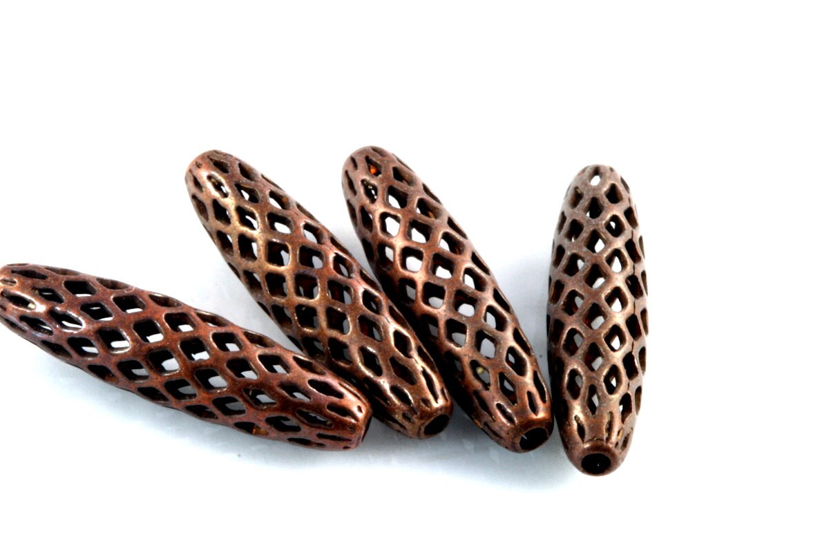 Antique Brass Tone Brass Bead 10 Pcs 20x5mm (hole 1,3mm ) Bab1.3 OZ806 ...