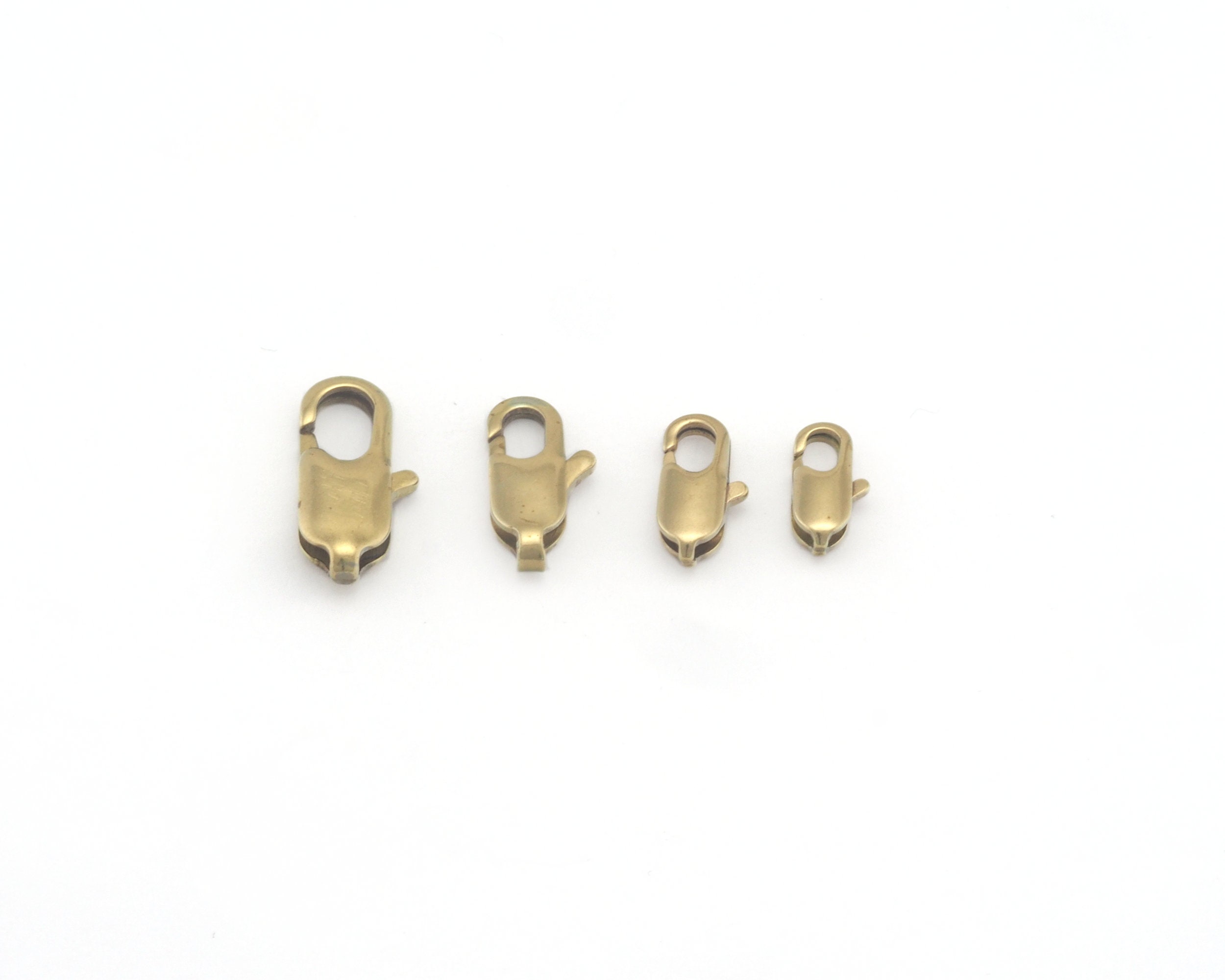 Lobster Claw Clasps Raw Brass Solid Brass 10 12 14 16 21 Mm Etsy