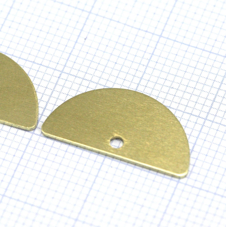 Semi Circle Blanks Half Moon Shape 20x10x0.8mm Raw Brass | Etsy
