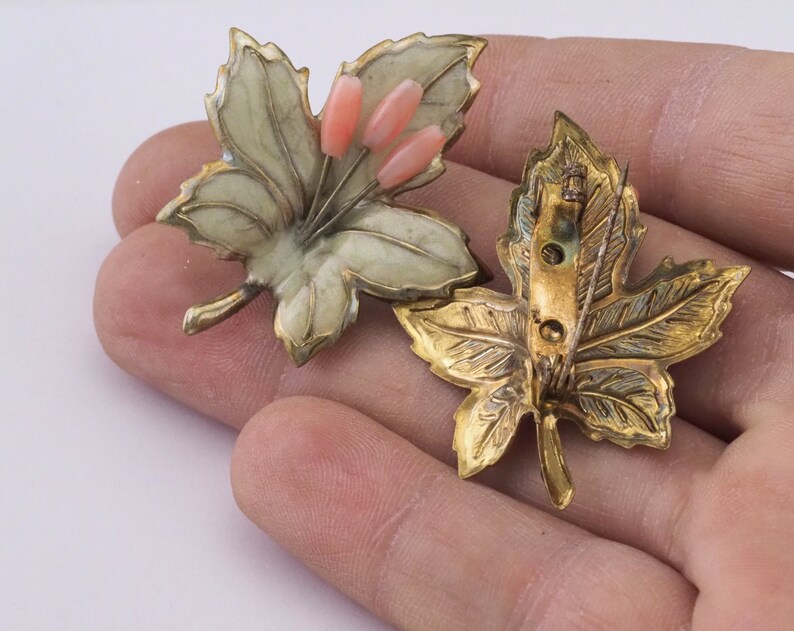 Vintage 20-30 Years Leaf Iron Brooch 42x35mm O30 - Etsy