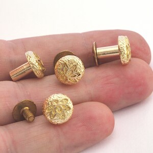 Lotus Flower Screw Rivets, Chicago Screw / Concho Screw, (10mm Head ...