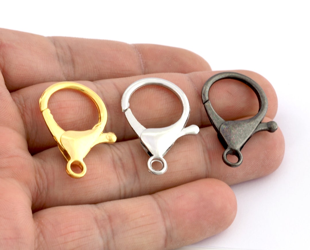 Trigger Lobster Claw Clasps Gold Tone - Silver Tone Alloy - Gunmetal ...