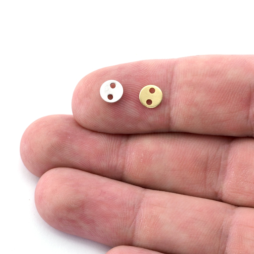 Round Circle Disc Tag, Connector, Two Hole Spacer Findings, Charms ...