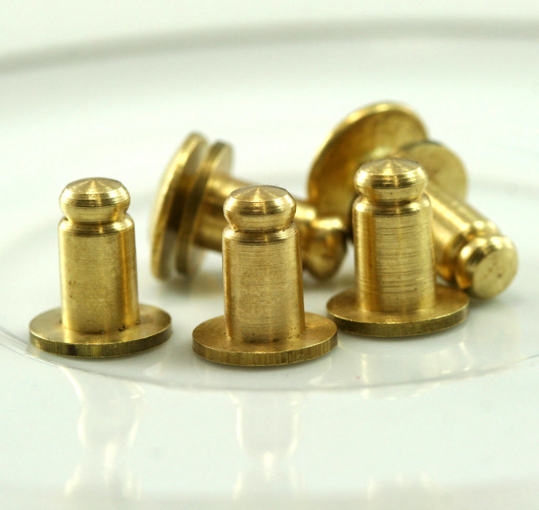 Head Button Stud Screwback Leather Screw Brass Spot for Screw 9x10mm ...