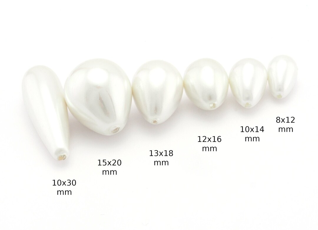 Half Drilled Drop Pearls Beads White Drop Majorca Pearl Cab-104 - Etsy