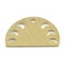 Semi Circle Half Moon (states of the Moon Holes ) Brushed Brass 22x14mm ...