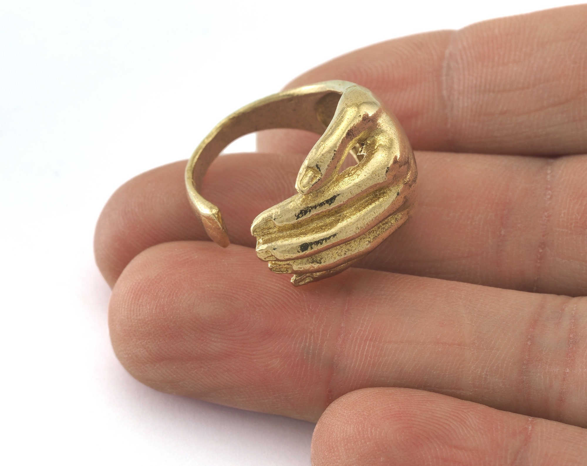 Hand Adjustable Ring Raw Brass (18mm 8US Inner Size) OZ2739 - Etsy