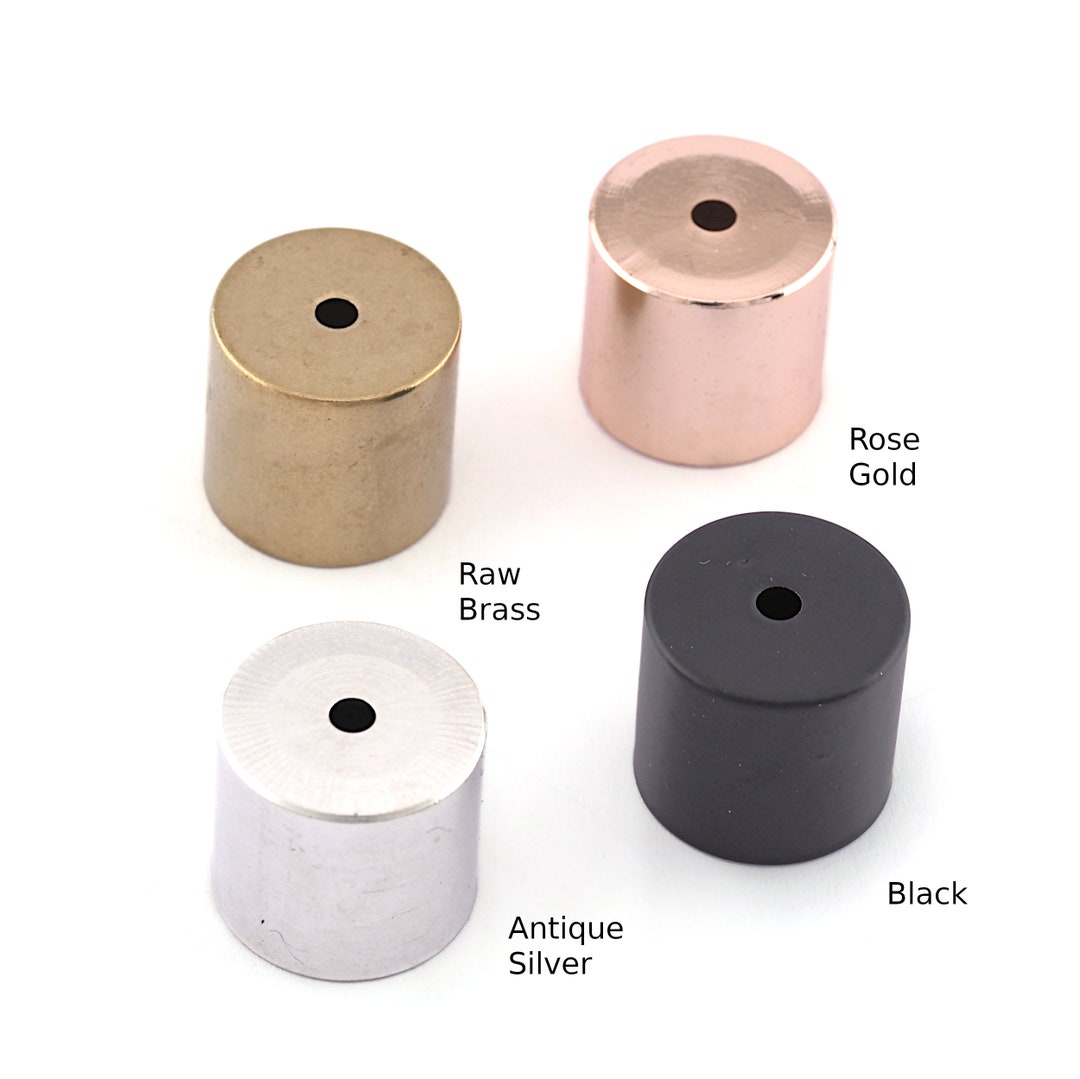 Brass End Caps, Antique Silver, Rose Gold, Black (17x18mm) -ENC17 3414 ...
