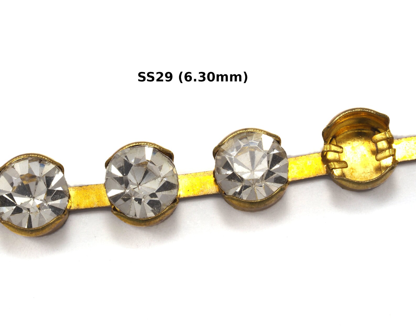 Empty cup chain Empty rhinestone chain SS29 6.30mm | Etsy