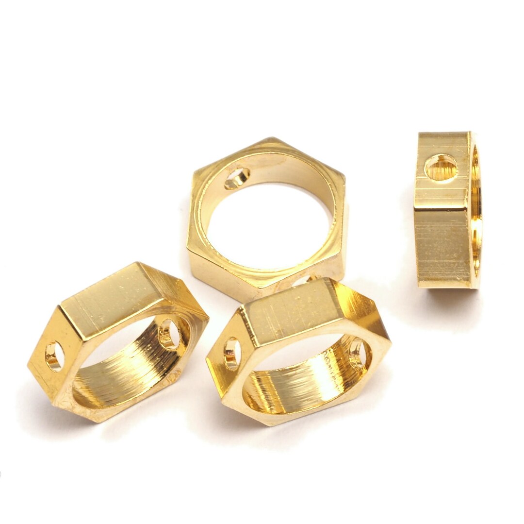 Gold Plated Brass Bead Frame Hexagonal 10x3.5mm 1860 - Etsy