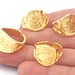Four Elements Symbols Embossment Ring Adjustable Shiny Gold Plated ...