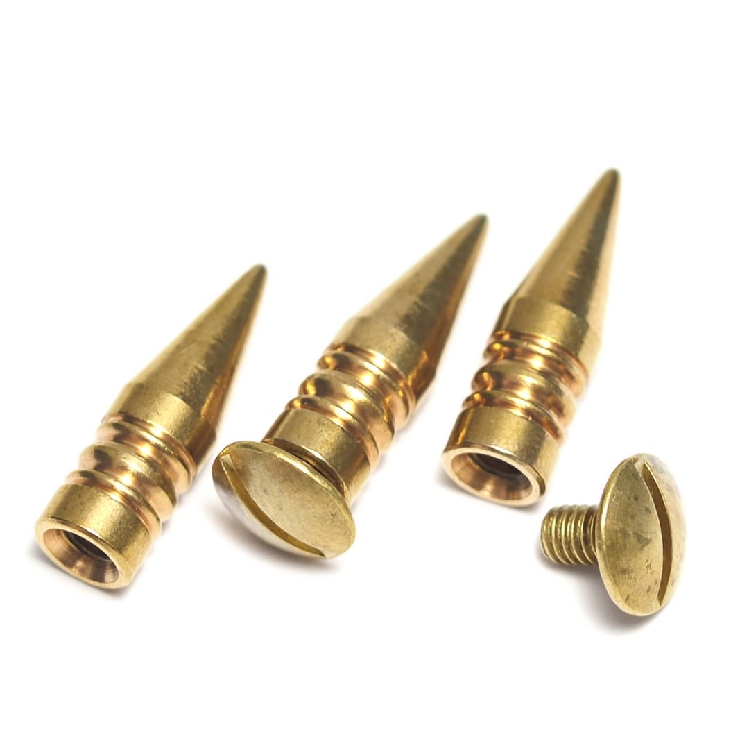 Screwback Spike Raw Brass Spike (7x24mm) With Brass Bolt 739 - Etsy