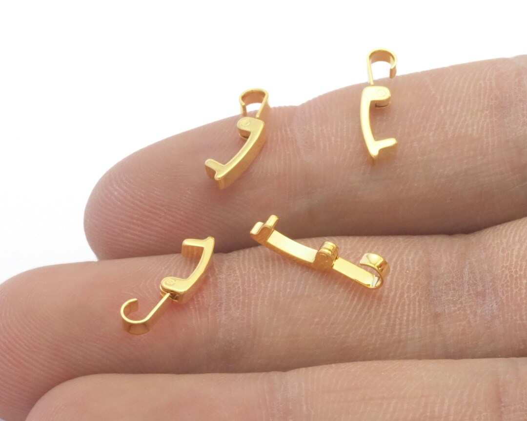 Snap Lock Clasp Fold Over Gold Plated Brass Solid Brass Clasp, 1310-2 ...