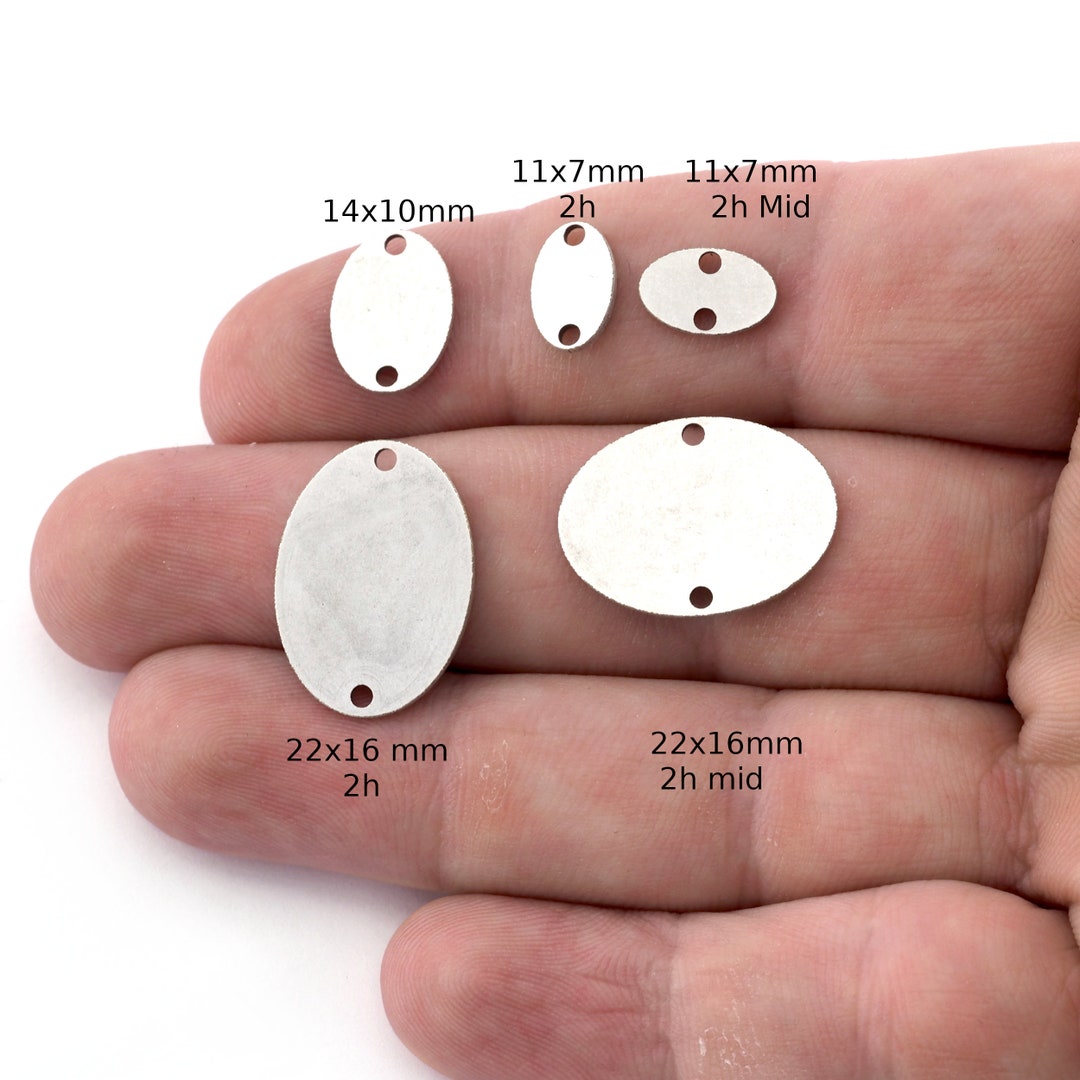Oval Shape Charms, Connector, Earring Charms, Antique Silver Plated ...