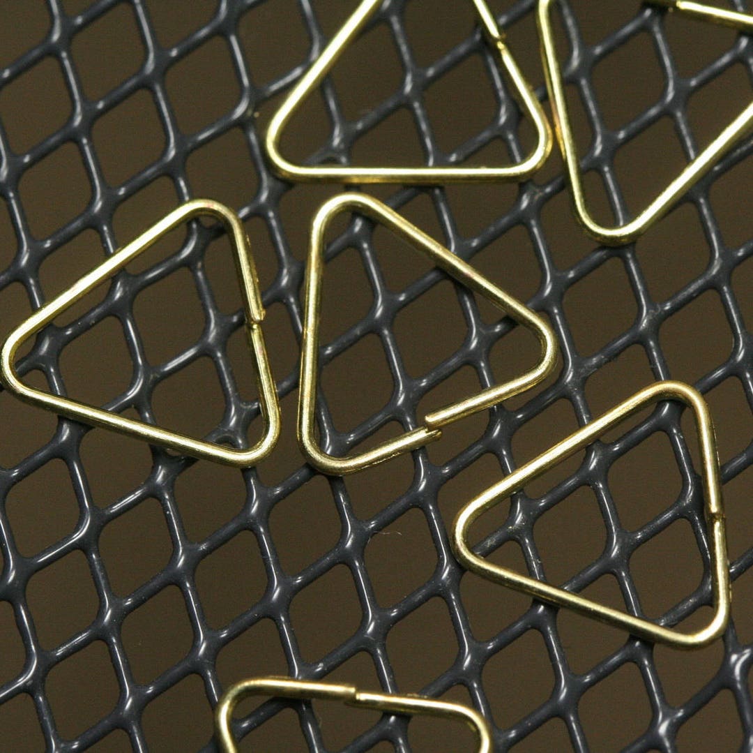 Jump Ring Pinch Bail 11mm 20 Gauge( 0,8mm ) Triangle Raw Brass 1120JTR ...