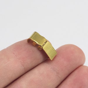Clasp Fold Over Raw Brass Solid Brass Snap Lock Clasp, 10x7.5mm 2058 ...