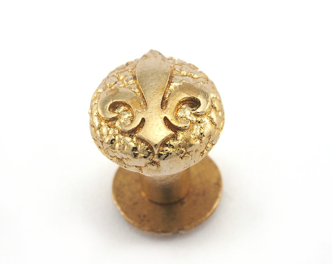 Raw Brass Lily Flower Chicago Screws, 10mm Head, DIY Rivets -CSC R73 ...