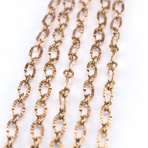 Oval Soldered Textured (faceted) Cable Chain Raw Brass 3.2mm Z153 - Etsy