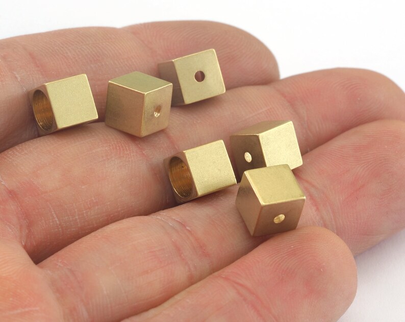 Square Cube Stamping Cube End Cap Raw Brass 7x7mm Enc6 OZ3202 - Etsy