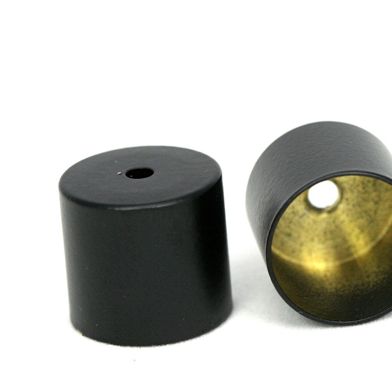 Black Ends Cap 17x18mm 17mm Inner With 3mm Hole Black Painted - Etsy