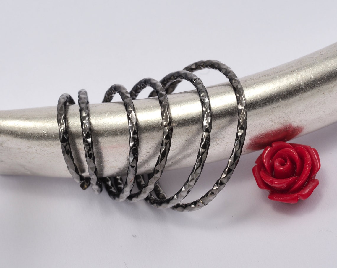 Stacking Ring Circle Ring Round Ring Knuckle Ring Gunmetal | Etsy