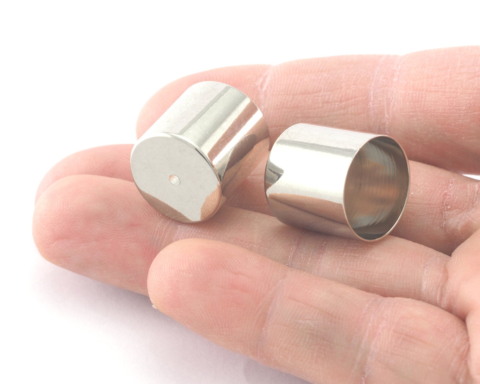 End Caps 17x17mm 16mm Inner With 2mm Hole Silver Tone nickel - Etsy