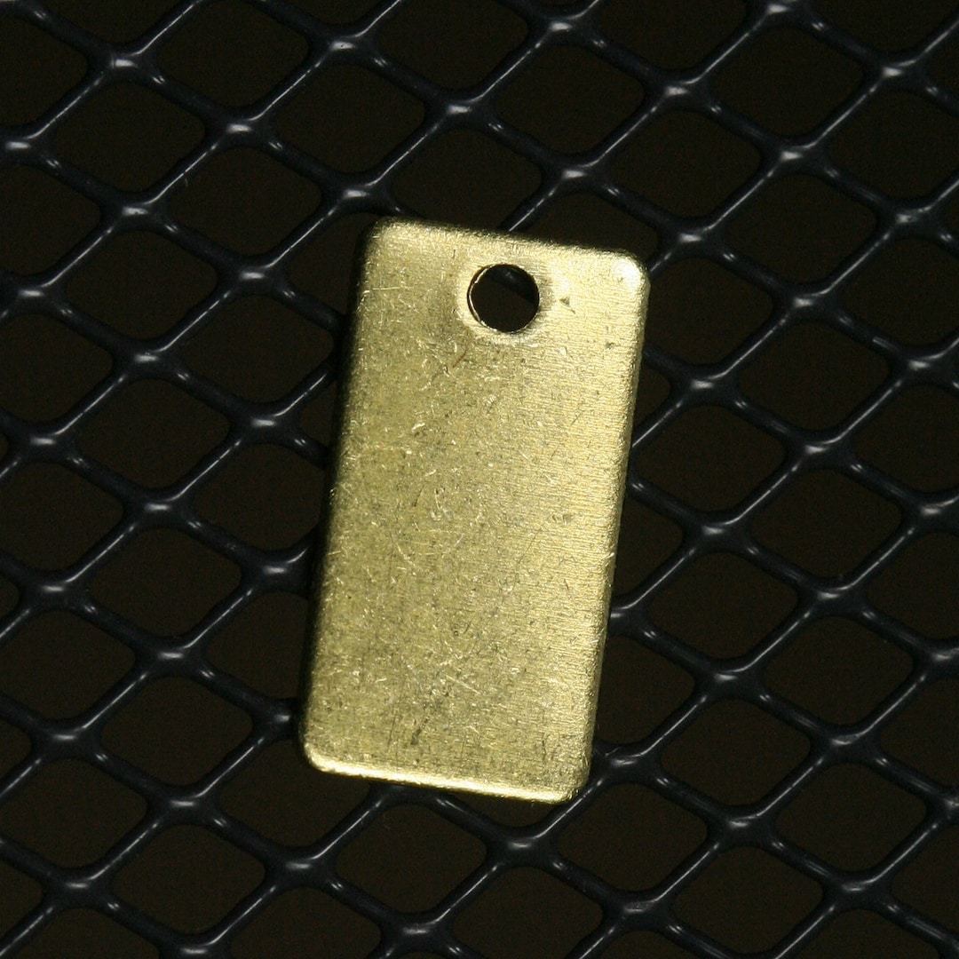 Rectangle Shape Stamping Blank 60 Pcs 8x15x0.8mm (20 Gauge) Raw Brass ...