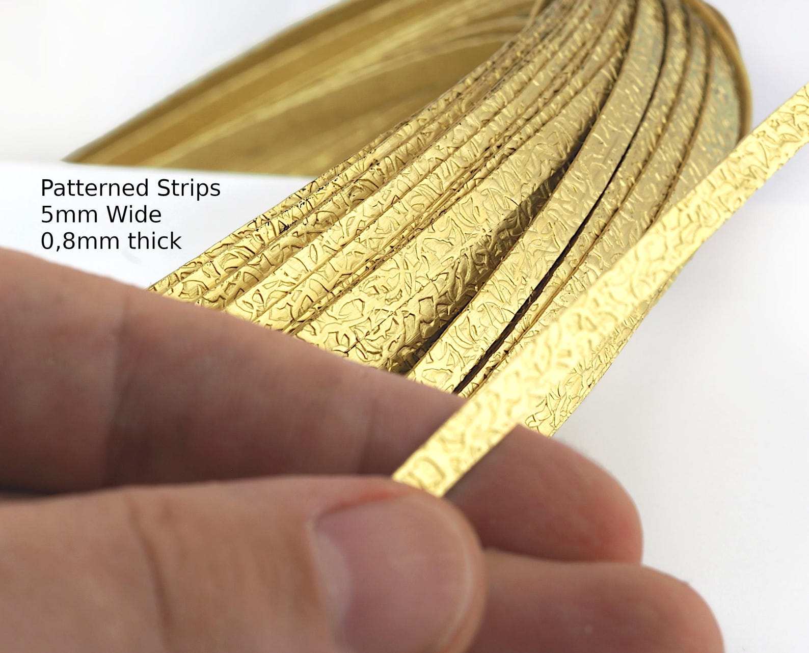Textured Raw Brass Strip - Vine Bark Pattern, 5mm Wide UKD -BA18-05 - Etsy