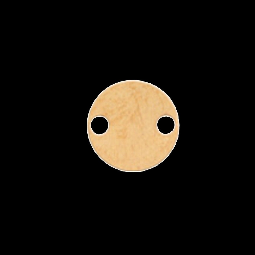 400 Pcs 6mm Raw Brass Connector Circle 2 Hole Raw Brass Charms ,raw ...