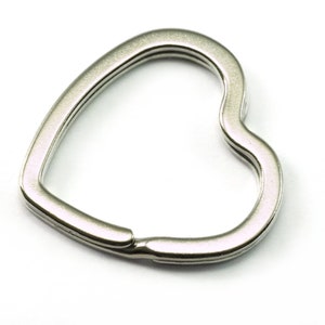 Key Ring Split Heart Shape Key Rings Silver Tone Iron 31mm 1999 - Etsy