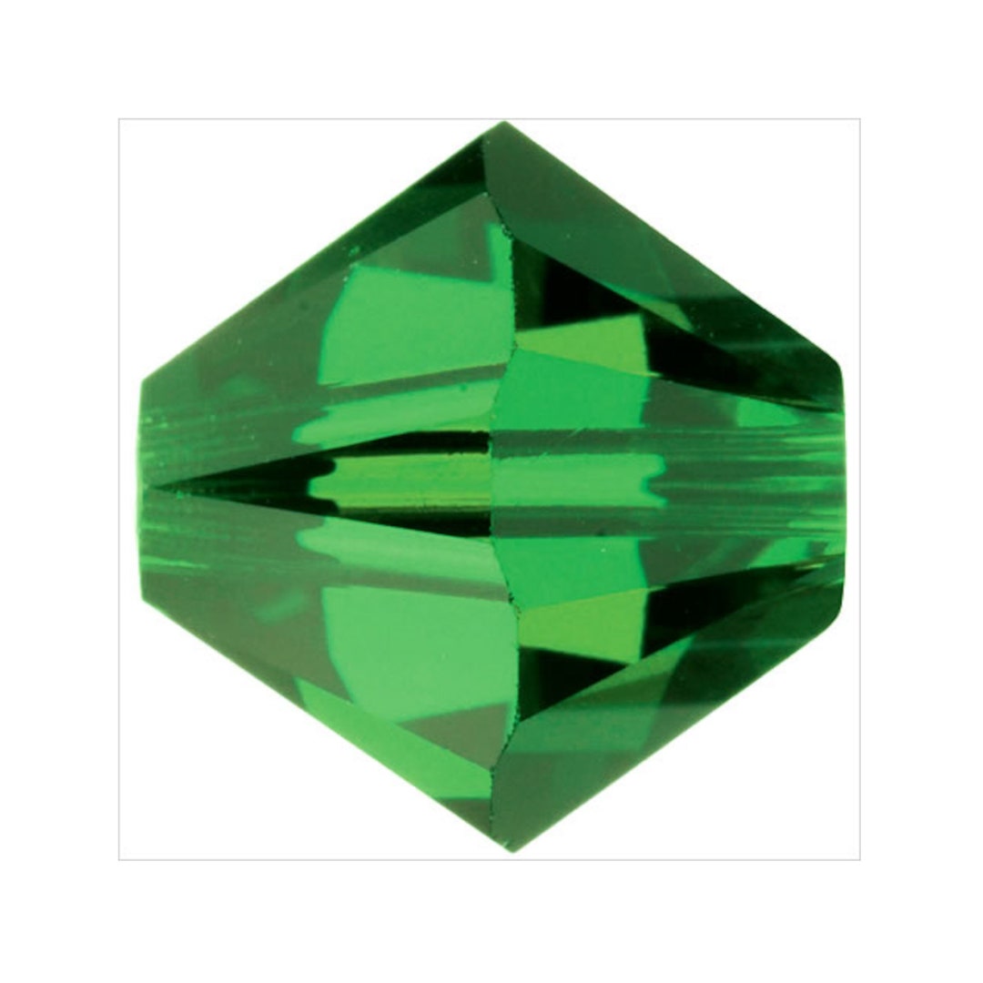 Swarovski Beads Crystal 5301 4mm XILION Bi Cone 291 (fern Green ...