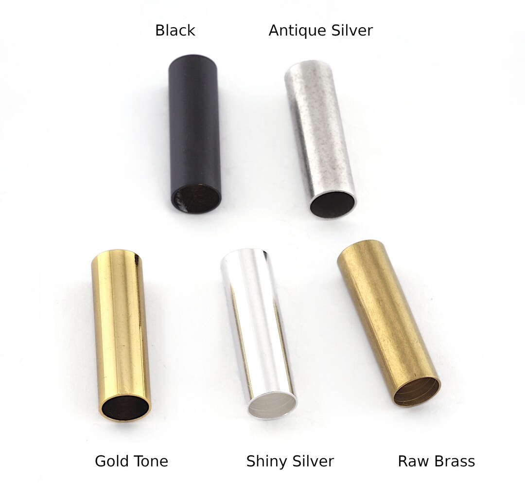 Jewelry Making Tubes Findigs Raw Brass, Antique Silver, Shiny Silver ...