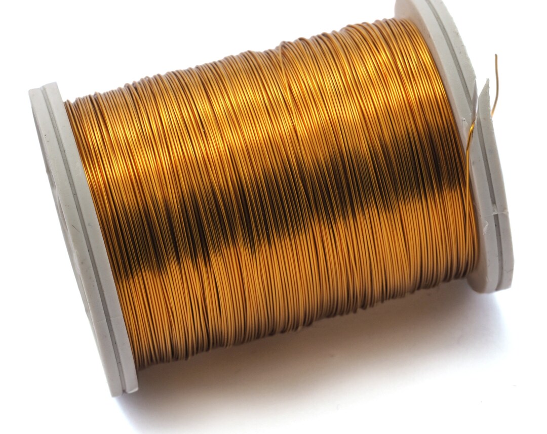 Himmeli Gold Color Wire 28 Gauge (0.32mm) Enamel Copper Wire 155 Feet ...