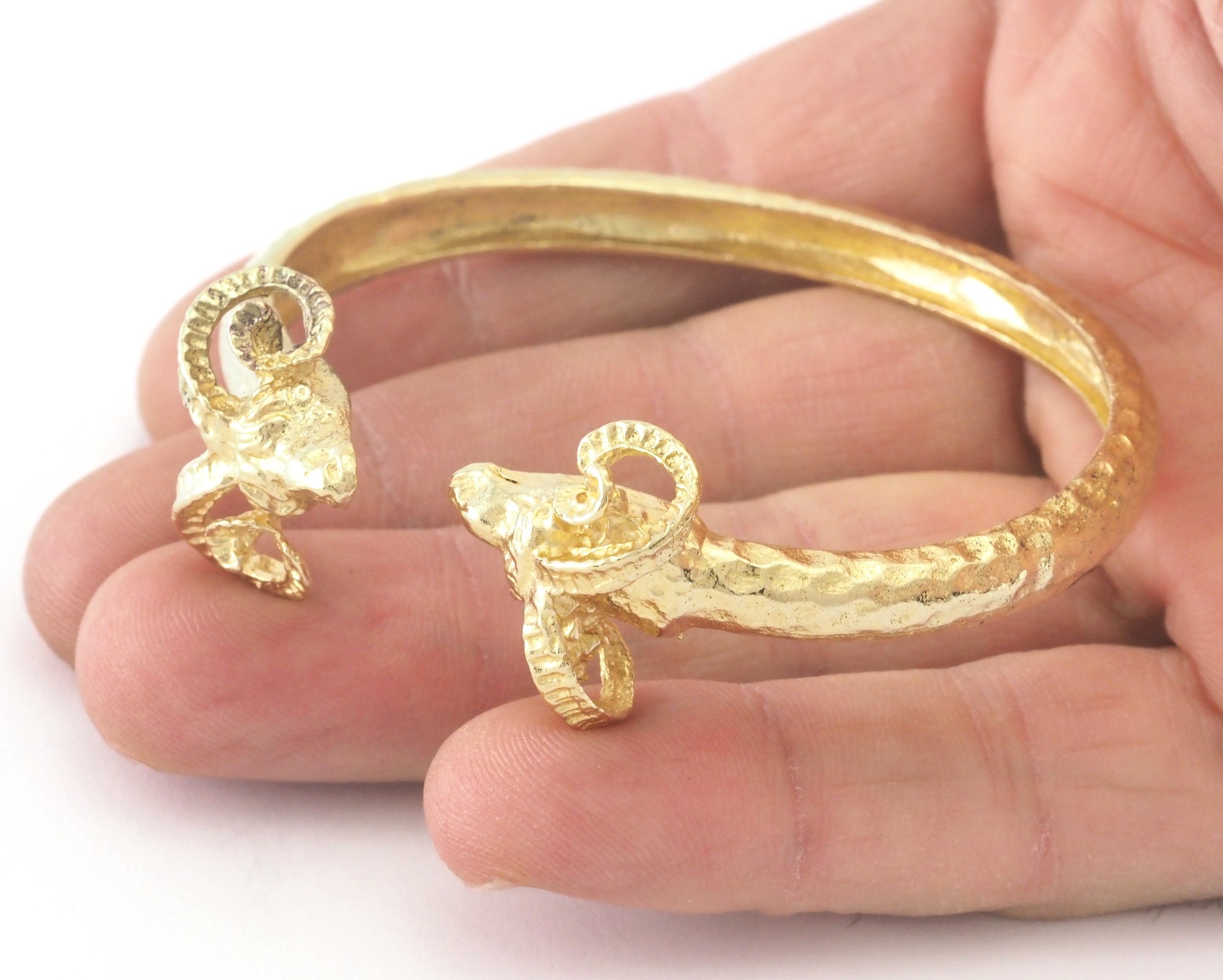 Ram Cuff Bracelet Raw Brass (adjustable 70mm Inner Size Women X Large ...