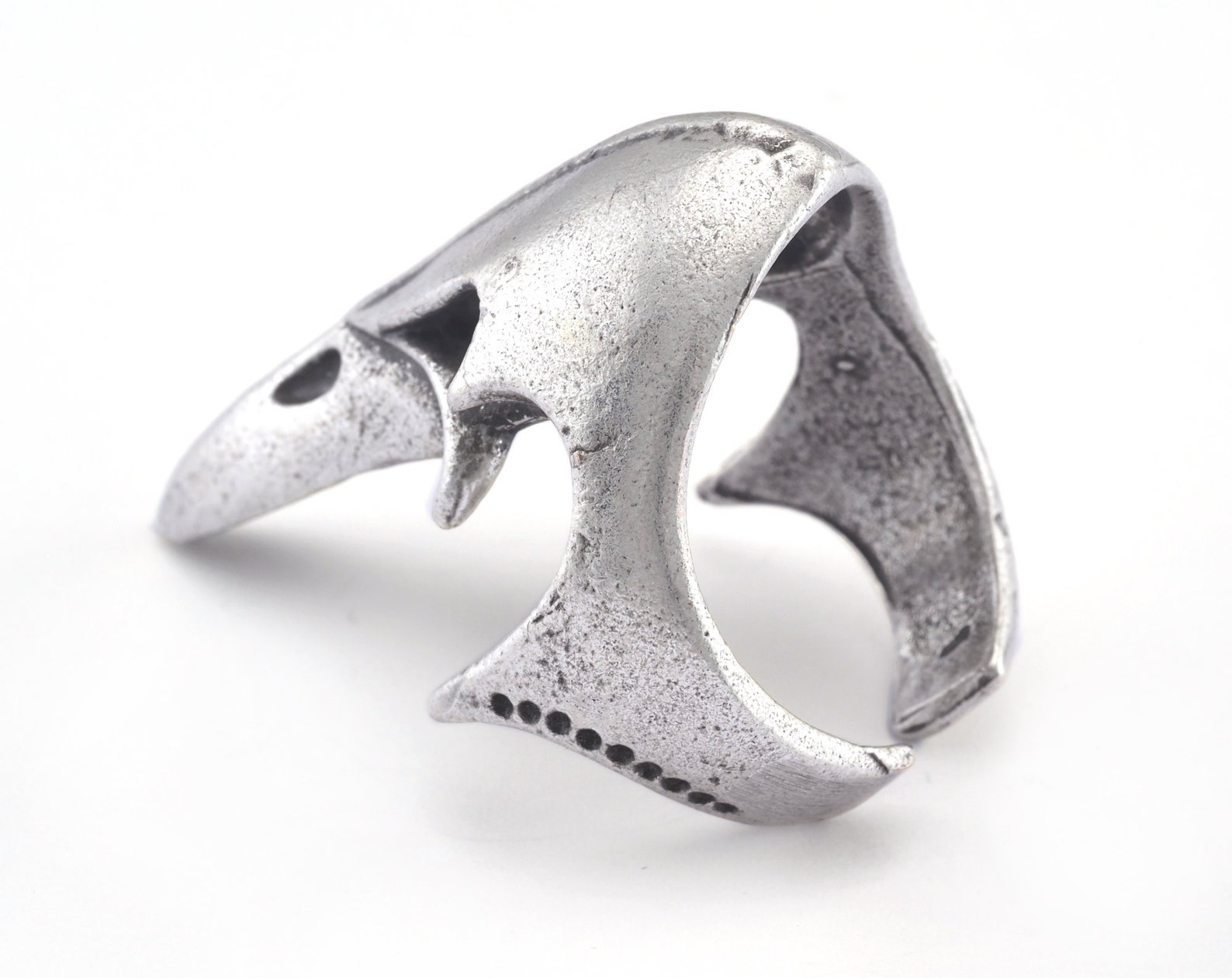 Eagle Adjustable Ring Antique Silver Plated Brass 1 Pc. 21mm - Etsy