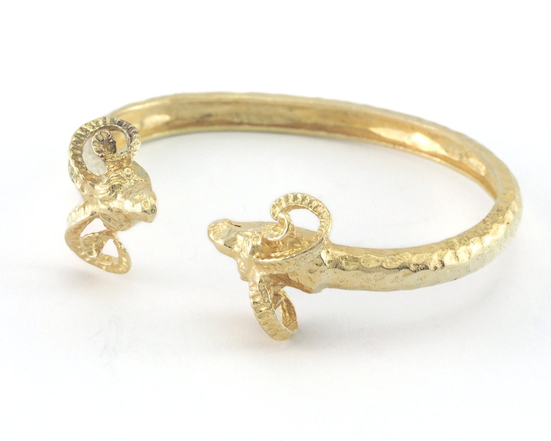 Ram Cuff Bracelet Raw Brass (adjustable 65mm Inner Size ) 4031 - Etsy