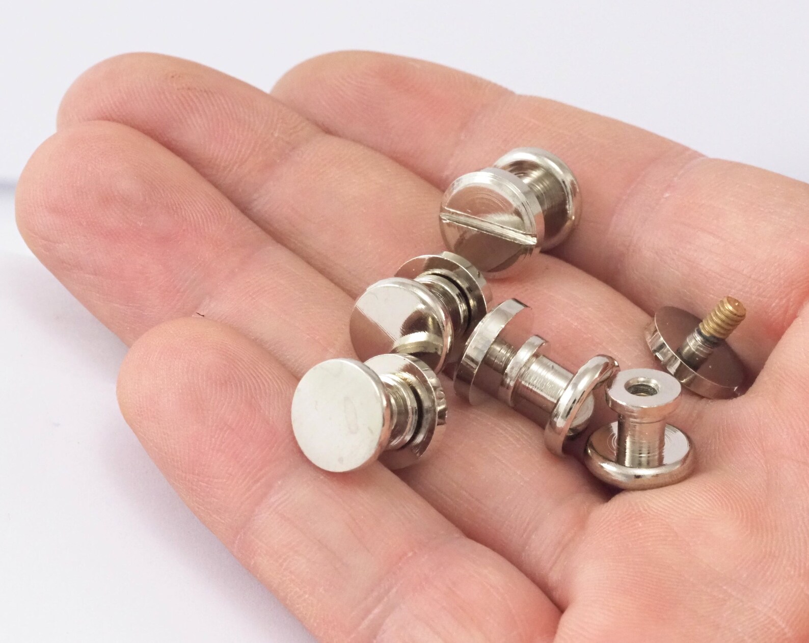 Chicago Screw / Concho Screw Nickel Plated Brass 12x11mm Studs, Shirt ...