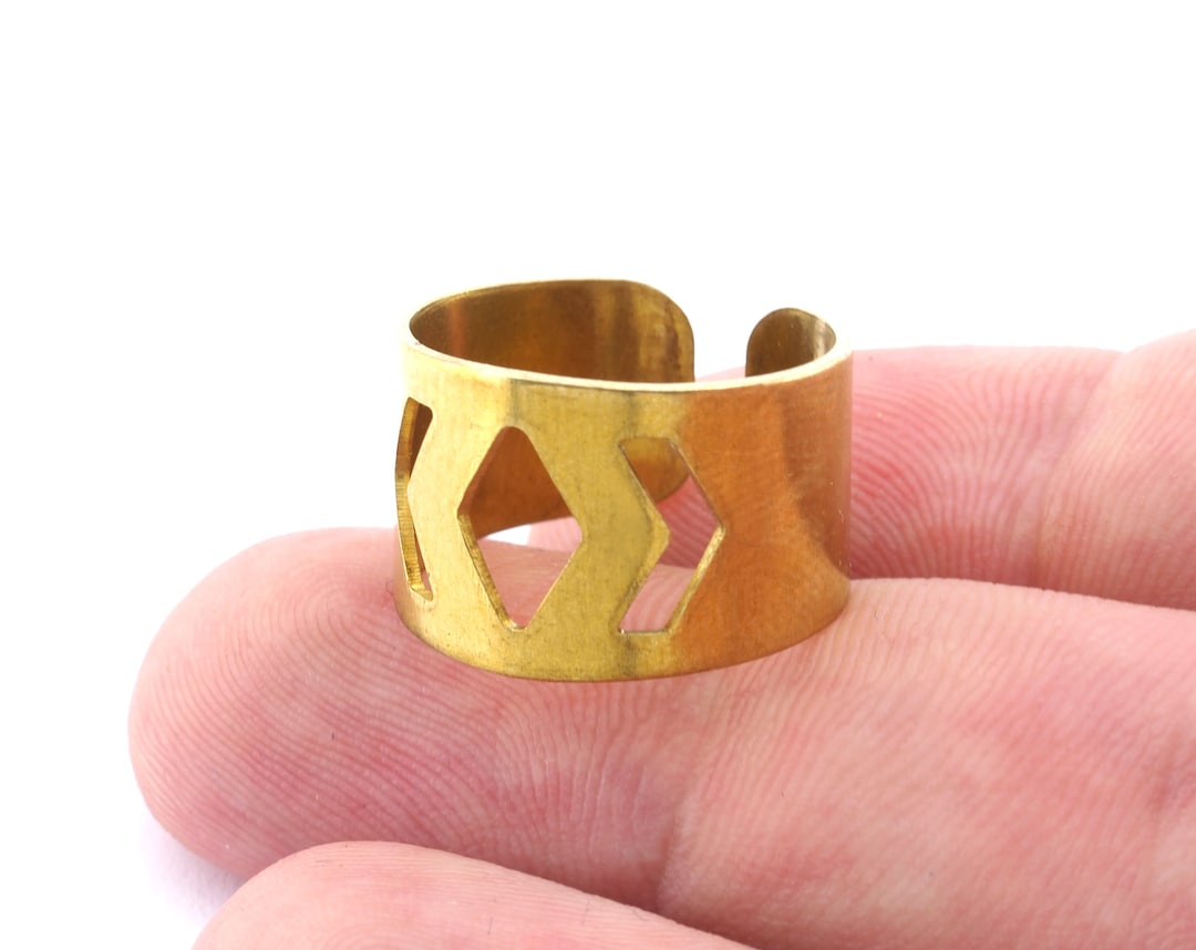 Adjustable Knuckles Ring, 20x13mm (hole 19mmus 9 ) Raw Brass Brass ...