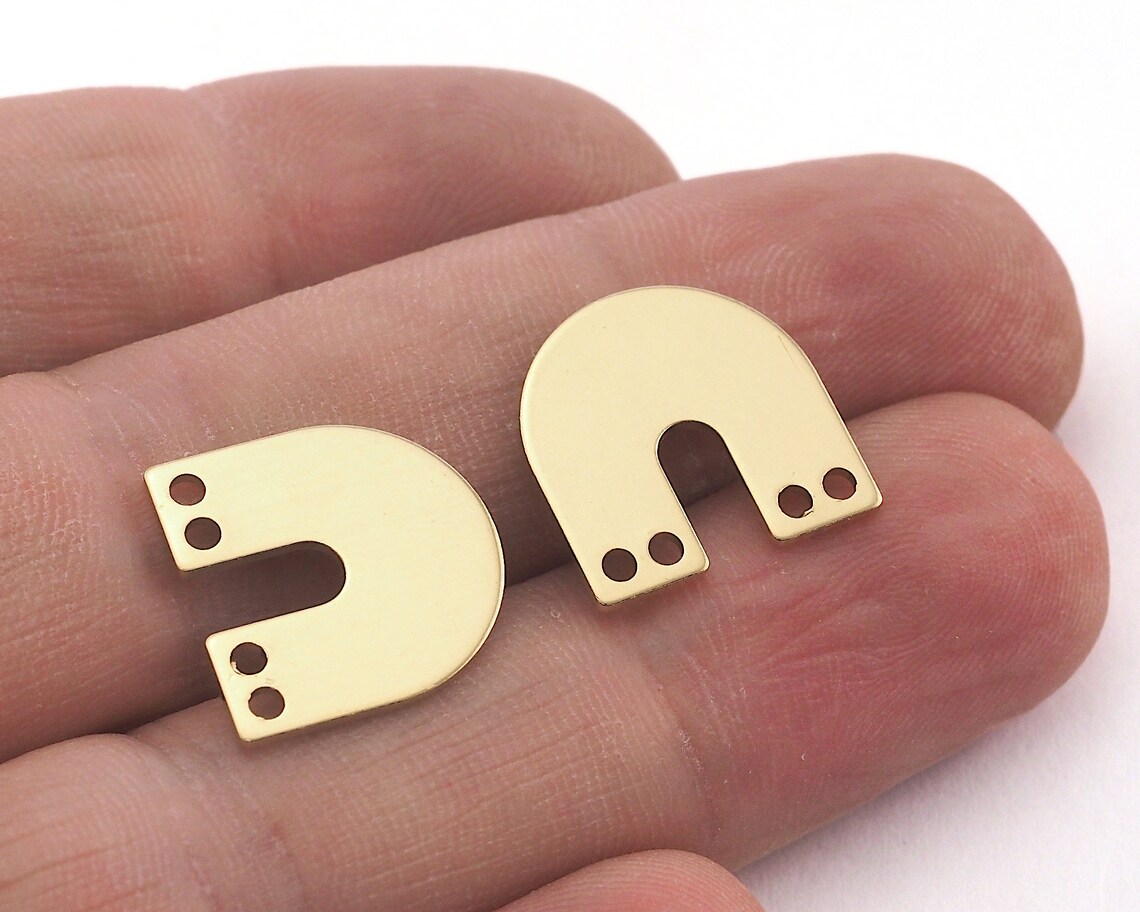 Magnet Shape Semi Circle 15x15x0.8mm Raw Brass Findings Scs - Etsy