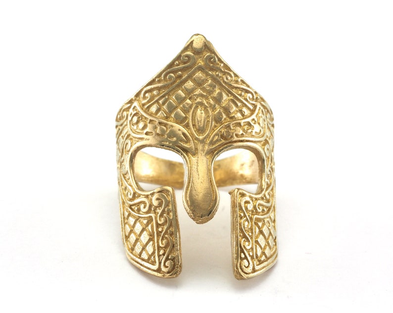 Helmet Ring Adjustable Raw Brass 1 Pc. (19mm 9US Inner Size) 2542 - Etsy