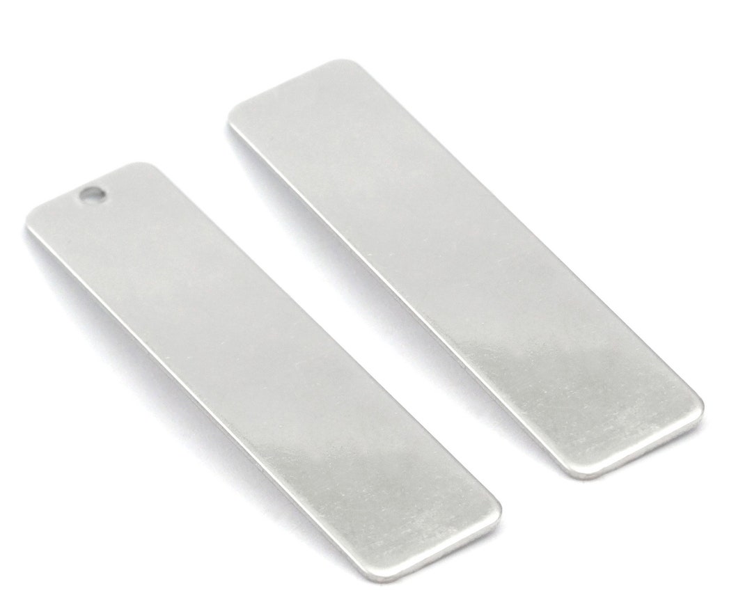 Stainless Steel Rectangle Stamping Blank Charms, Tag for Stamping, 1 ...
