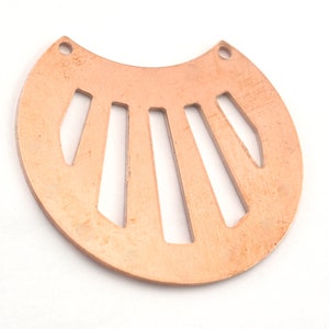 Cut Circle optional Holes Raw Copper 32x35mm Connector - Etsy