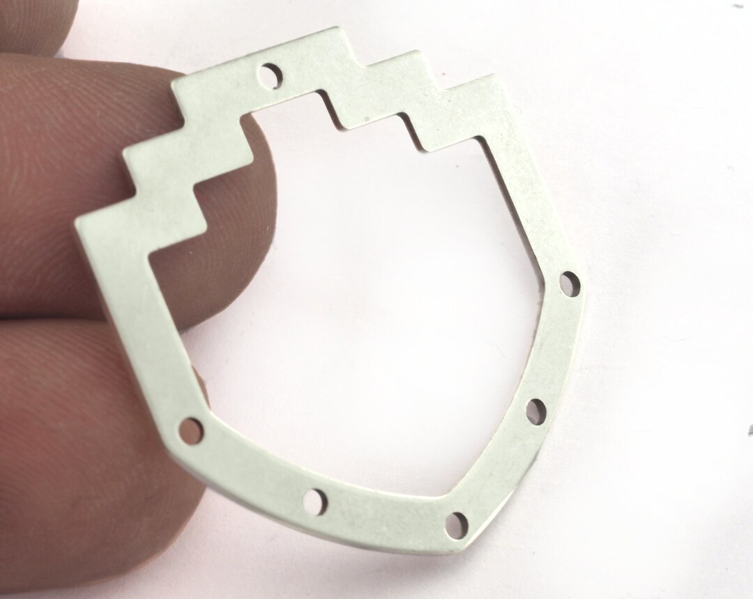 Geometric Connector (optional Holes) Charms Antique Silver Plated Brass ...