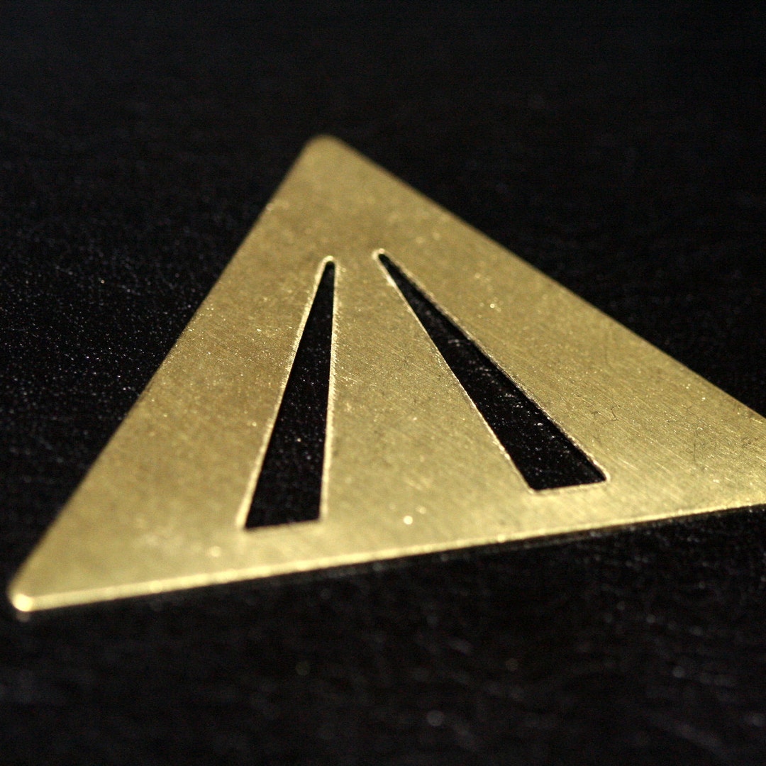 Triangle Tag Charms Raw Brass 45x28mm ,findings 743RW-44 - Etsy