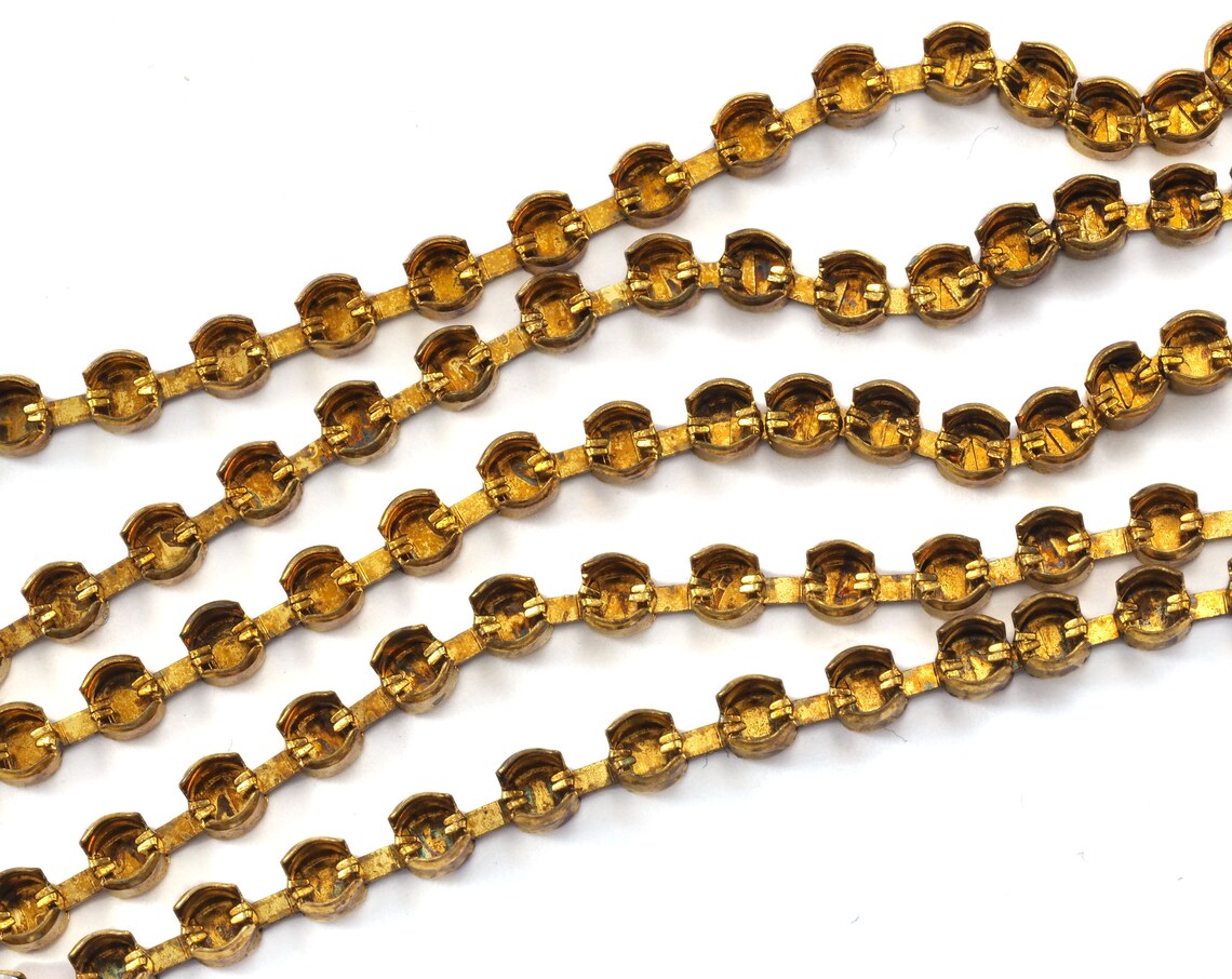 Empty Cup Chain Empty Rhinestone Chain SS11 3mm Setting - Etsy