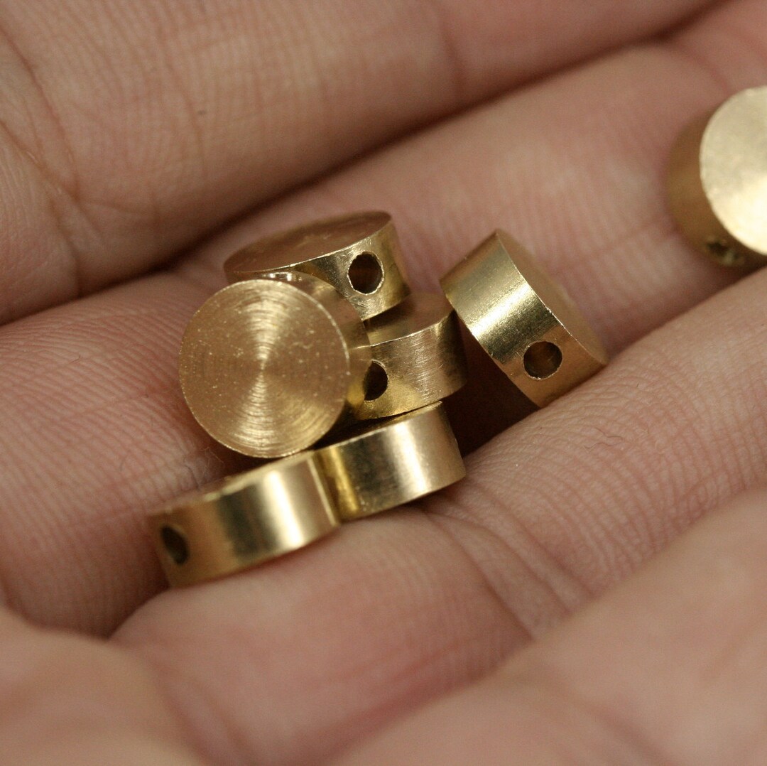 Round Cylinder Roll 8x3.5mm 5/16x9/64 Raw Brass Industrial Design 1290R ...