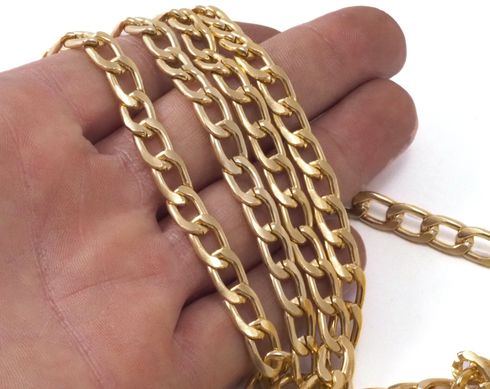 Sewing & Fiber Raw Brass Curb Chain 1.8mm wire 0.5mm Z0178 ...